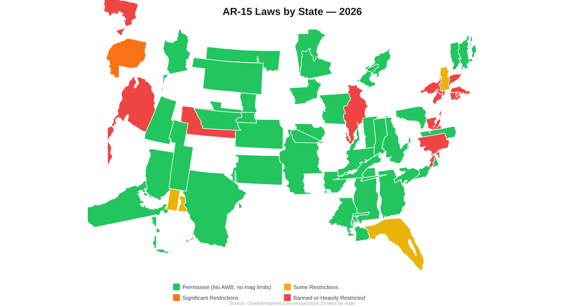 AR-15 Laws by State: 2026 Map & Guide | OZARK ARMAMENT